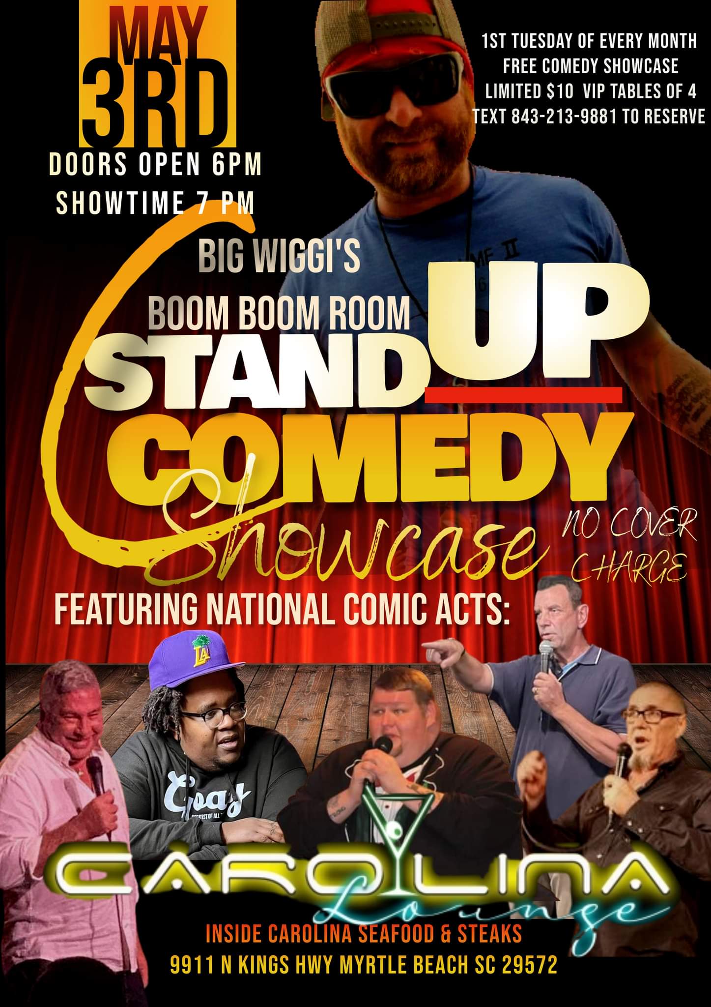 Tuesday Comedy show - Carolina Seafood & Steak